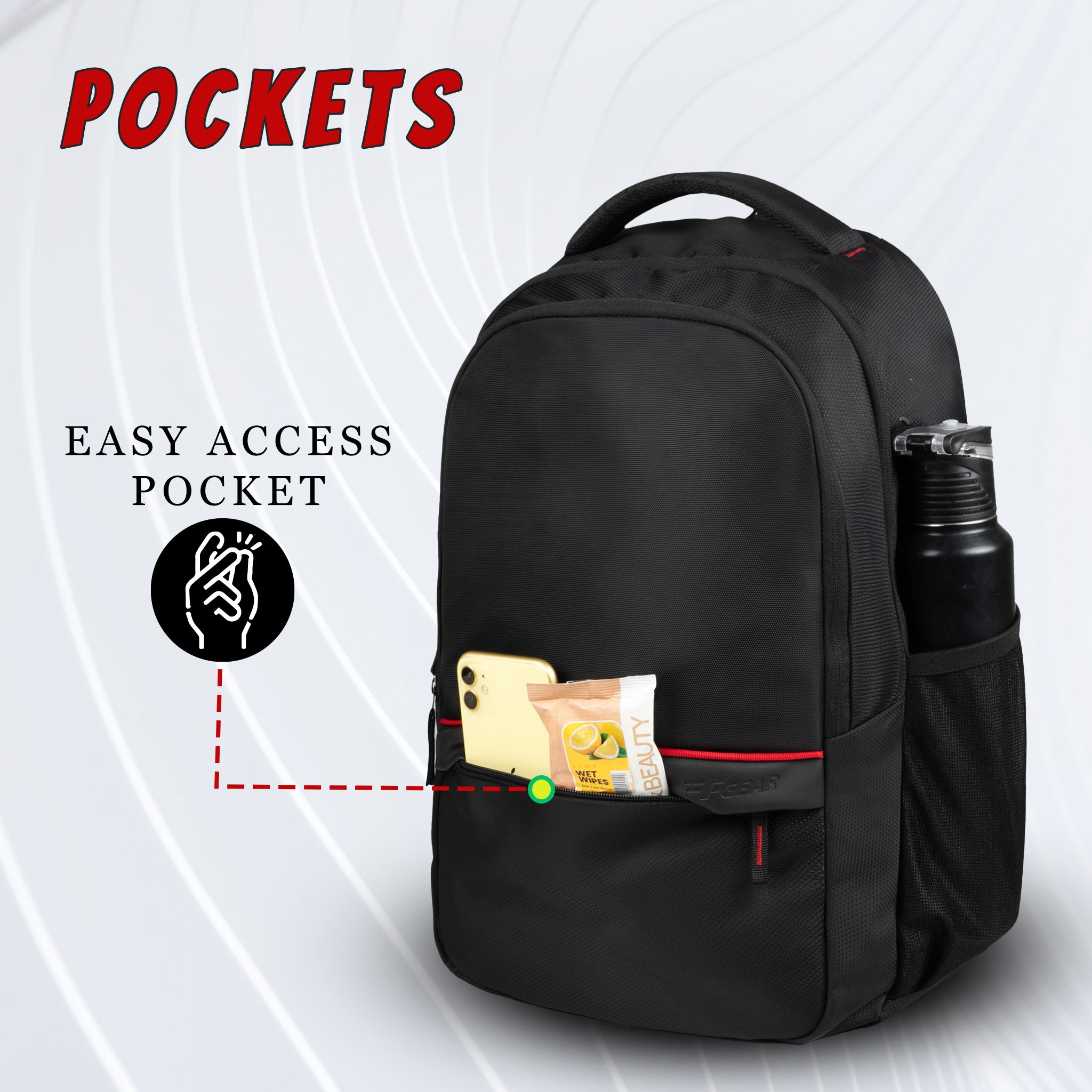 Oracle 24L Black Laptop Backpack – F Gear.in