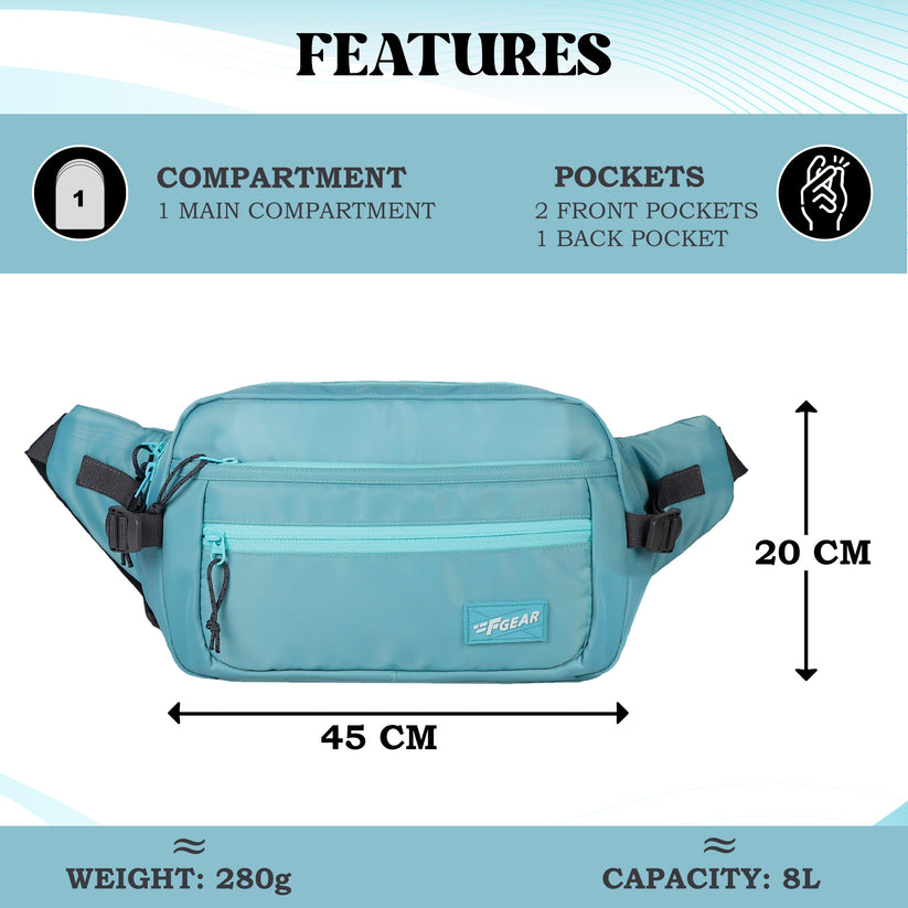Wagner Light Green 8L Waist Pouch – F Gear.in