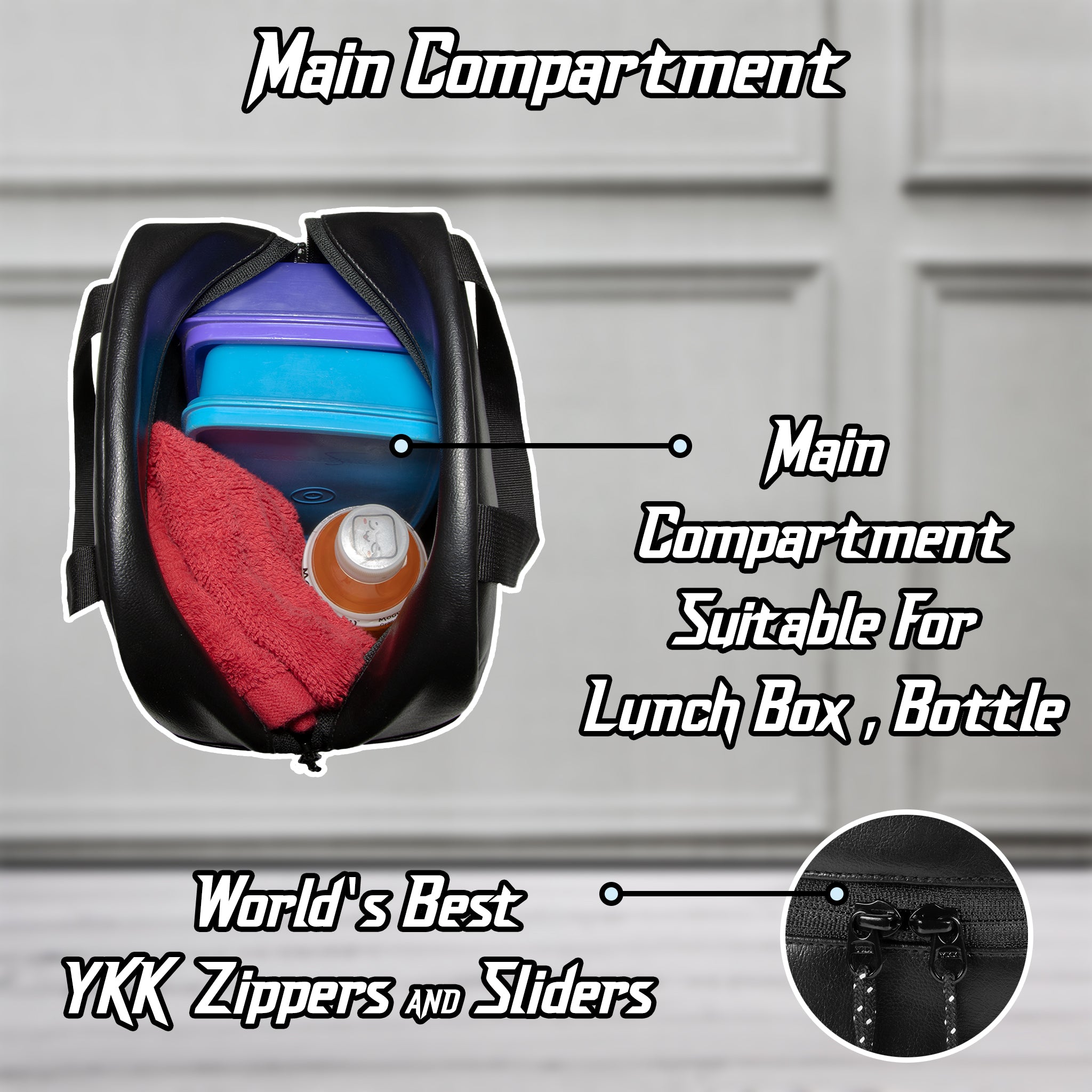 Nosh 7L Black Lunch Bag – F Gear.in